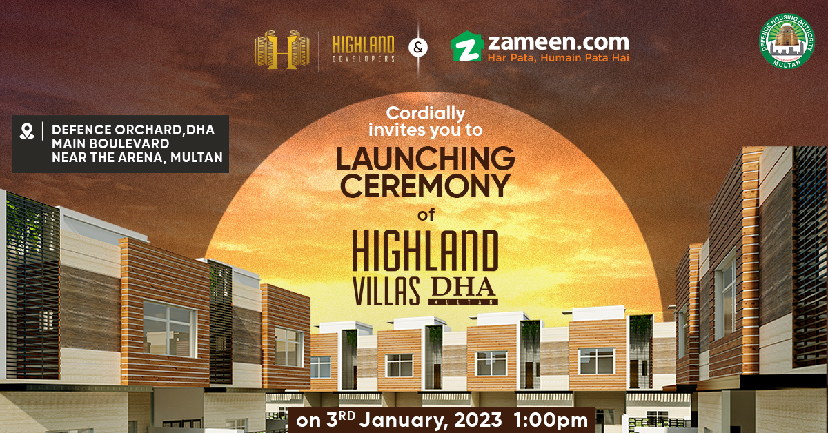 Launch of Highland Villas in DHA Multan tomorrow - Zameen News