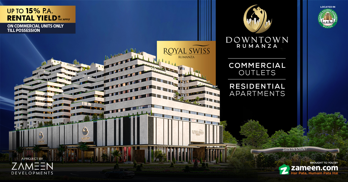 15% Annual Rental Yield on Downtown Rumanza in DHA Multan